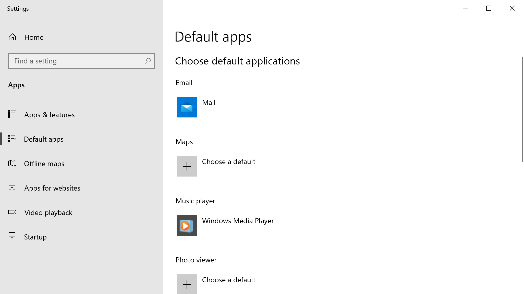 Open Default Apps or Any Other Settings In Windows 10